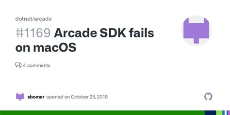 arcade sdk fails on macos · issue 1169 · dotnet arcade · github