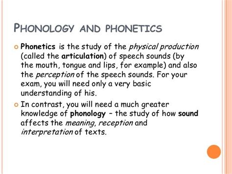 terminology phonology