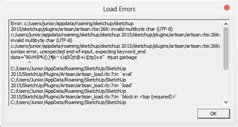 erro ao carregar arquivos no sketchup load errors guilherme downloads