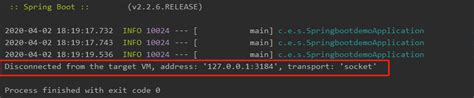 springboot启动报错：disconnected from the target vm address 127 0 0 1