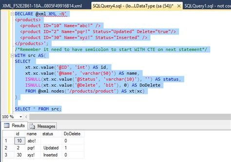 implementing xml in sql server