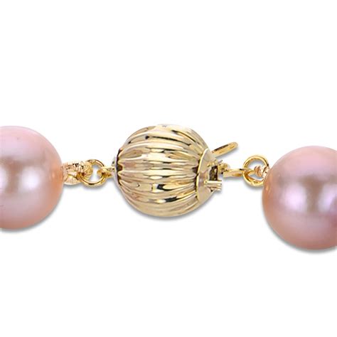 Pink Freshwater Cultured Pearl Bracelet 14k Yellow Gold 8 Jared