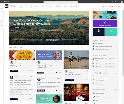 sharepoint home sites a landing for your organization on the