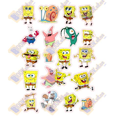 Calcomanias Stickers Superpoderosas Bob Esponja Y Lil