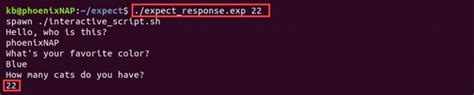 linux expect command {basic use with variables and commands}