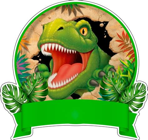 Dinosaurio Topper Stickers Banderines Png Caketopper Click