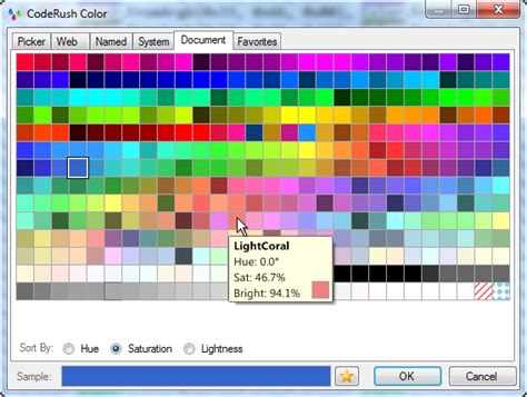 working with color in coderush