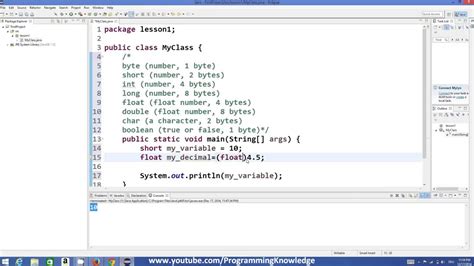 java tutorial for beginners 4 variables and types in java 1 youtube