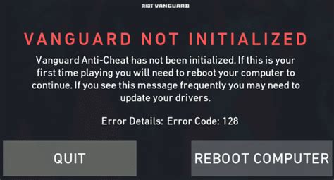 troubleshooting valorant error code 128