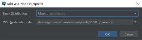 webstorm 2018 2 eap 182 3208 debug with node js on wsl
