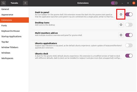 gnome shell ubuntu 18 how to ungroup apps in dock