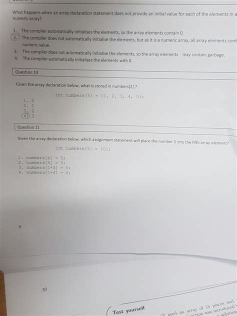 solved what happens when an array declaration statement d