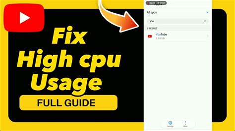 How To Fix High Cpu Usage On Youtube Youtube