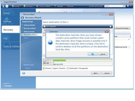 how to recover an image backup using the bootable media cd with
