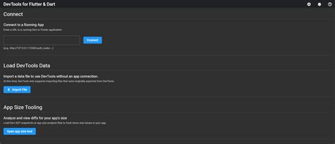 flutter inspector profile issues not shown in dart dev tools in vs