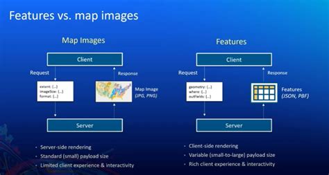 web mapping vector tile service vs feature service geographic