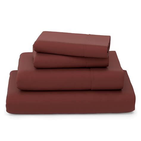 Hig 7 Piece Burgundy And Gold Faux Silk Fabric Embroideried Bedding Set