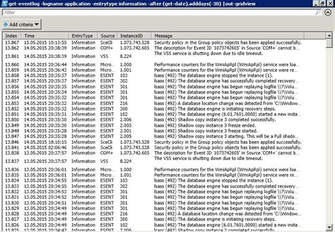event viewer durch powershell ersetzen get eventlog get winevent