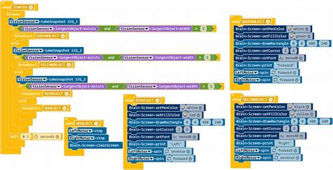 vcs example program modkit v5 clawbot using the vision sensor