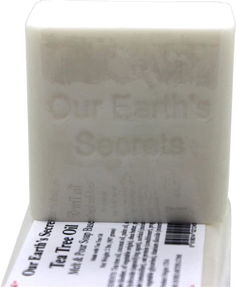 Our Earths Secrets 2 Lbs Melt And Pour Soap Base With Tea Tree Oil
