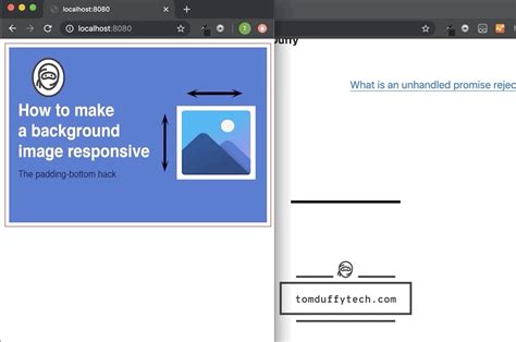 how to make a background image responsive tomduffytech