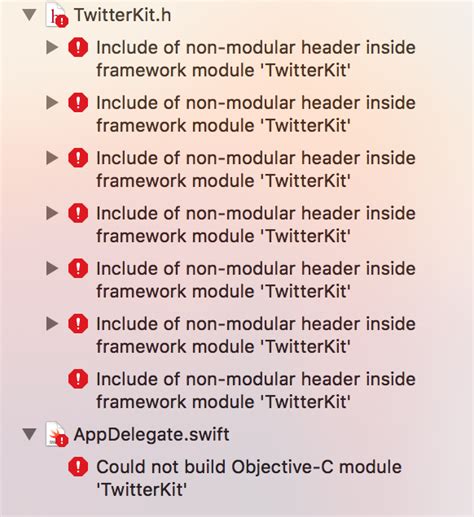 ios could not build objective c module twitterkit stack overflow