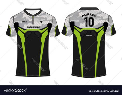 Camouflage Sports Jersey T Shirt Design Concept Vector Image