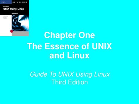 ppt guide to unix using linux third edition powerpoint presentation