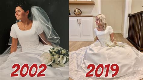 Trying On My Moms Wedding Dress And Prom Dresses Youtube