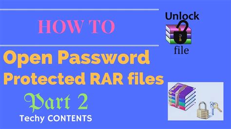 how to unlock password protected rar file part 2 youtube