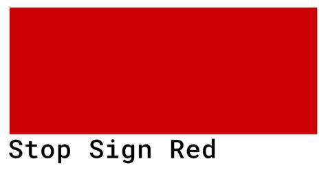 stop sign red color codes the hex rgb and cmyk values that you need
