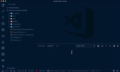 exploring the docker extension for vs code and core