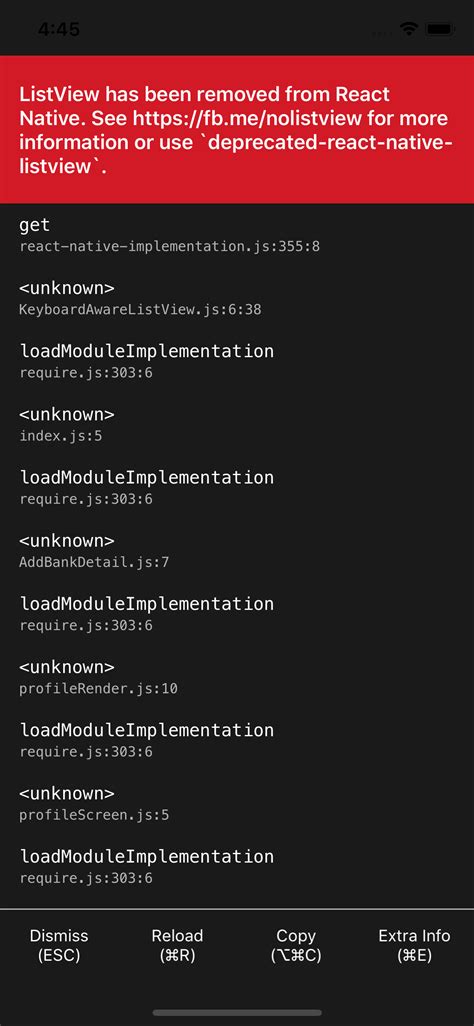 listview has been removed from react native react native