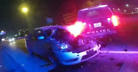 Video Of Suspected Drunk Driver Crashing Into Police Car In Texas