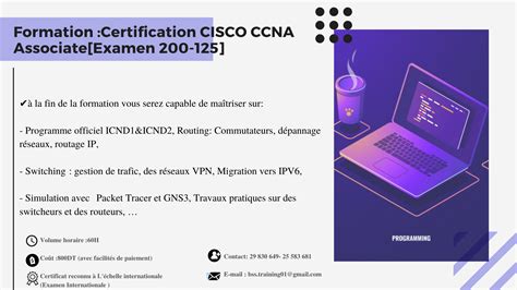 formation certification cisco ccna associate[examen 200 125 avec une