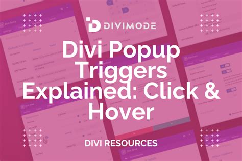 divi popup triggers explained click and hover divimode