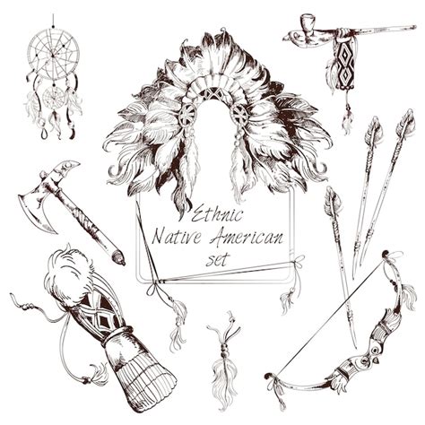 Premium Vector Ethnic Native American Set
