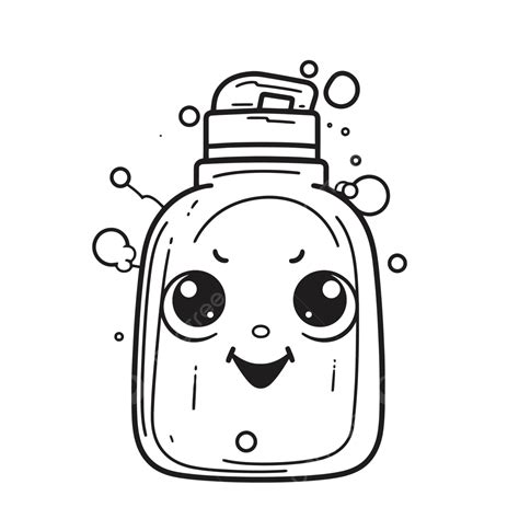 帶肥皂輪廓素描的卡通瓶 向量 消毒液繪圖 消毒劑大綱 消毒劑素描向量圖案素材免費下載，png，eps和ai素材下載 Pngtree