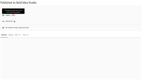 pipeline fails w deploy key due to the user not being verified