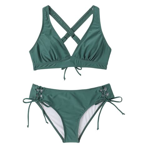 Akiihool Plus Size Swimsuit For Women 2 Piece Women High Waisted High