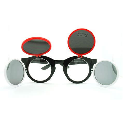 Novelty High Fashion Double Flip Up Perfect Circle Round Sunglasses Ebay