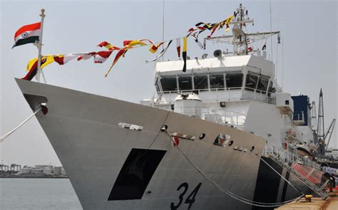 Vijaya Indian Coast Guard Commissions Indigenously Built Patrol Vessel