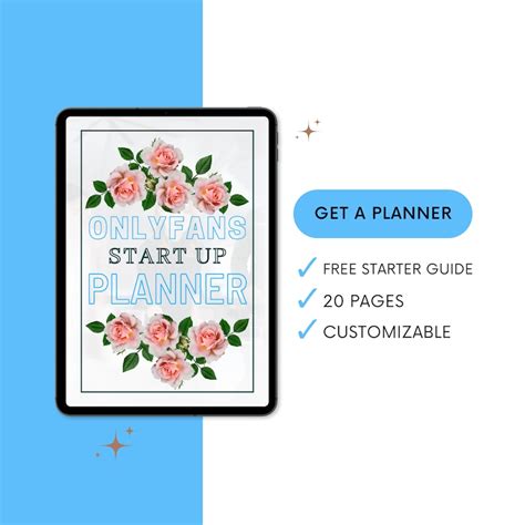 Onlyfans Planner With Free Starter Guide Works With Fansly Etsy Hot