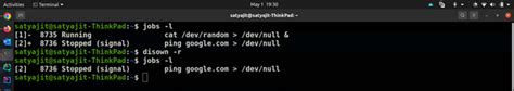 shell scripting disown command geeksforgeeks