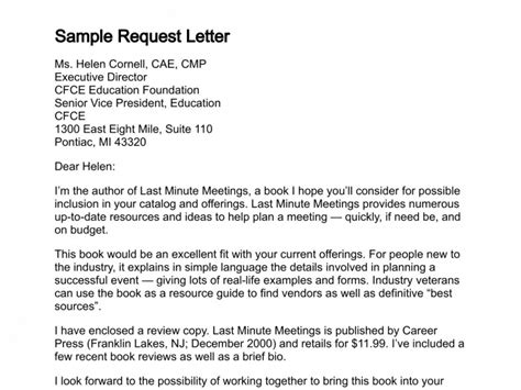 9 Sample Request Letters Sample Letters Word