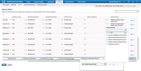 solved ise temporal agent posture cisco community
