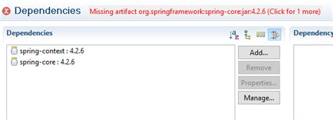 java maven missing artifact org springframework spring