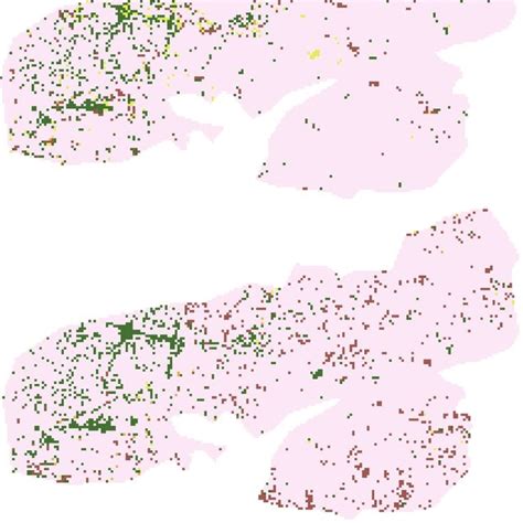 auto logistic regression model for land use classes values not