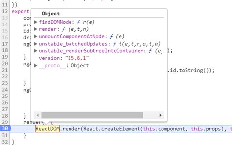 reactjs using react inside angular 2 error typeerror cannot read