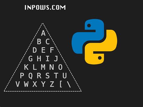 cara membuat pola segitiga alfabet menggunakan python3 inpows